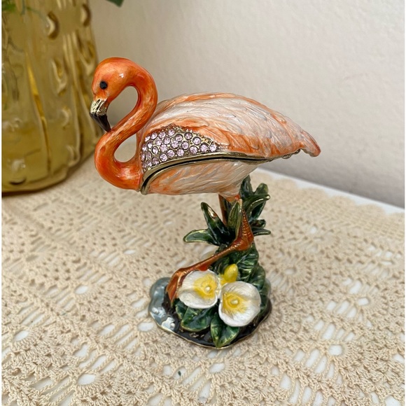 Accents | Flamingo Jeweled Trinket Box | Poshmark